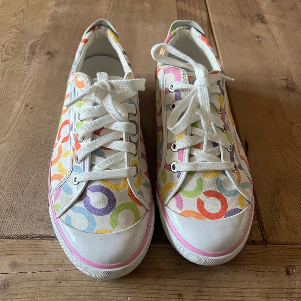 Coach Woman’s Multi Color Logo Signature Sneakers Siz… - Gem